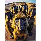 Amazon.com: HommomH 60"x80" Monkey Blanket Animal Selfie Blankets Soft ...