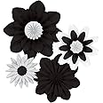 Amazon.com: Teacher Created Resources Black and White Paper Flowers ...