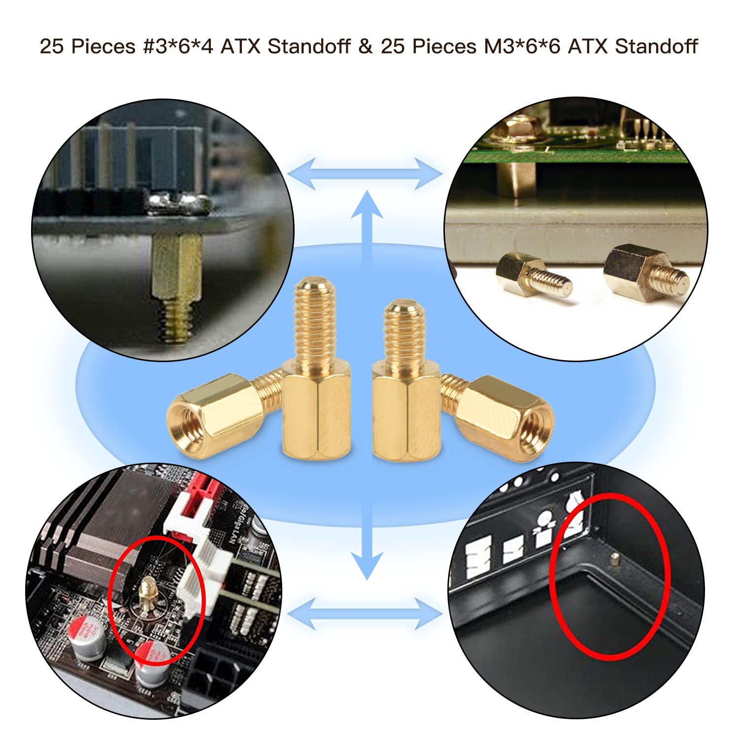 Mua 502PC Computer Motherboard Screws Kit, Motherboard Standoffs Screws ...