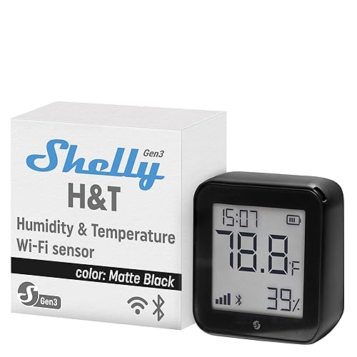 Shelly H&T Gen 3 | Wi-Fi and Bluetooth Temperature & Humidity Sensor ...