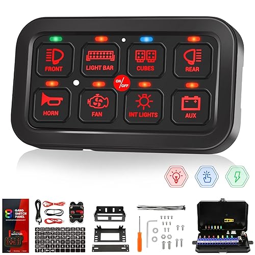 Partol 8 Gang Switch Panel On-Off Car Control Switch Panel Circuit ...