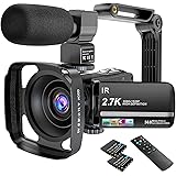 Amazon.com : Video Camera 2.7K Camcorder Ultra HD 36MP Vlogging Camera for YouTube IR Night ...