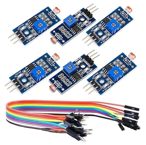 WWZMDiB 6Pcs 3Pin 5516 Photoresistor Light Sensor Module Adjustable ...