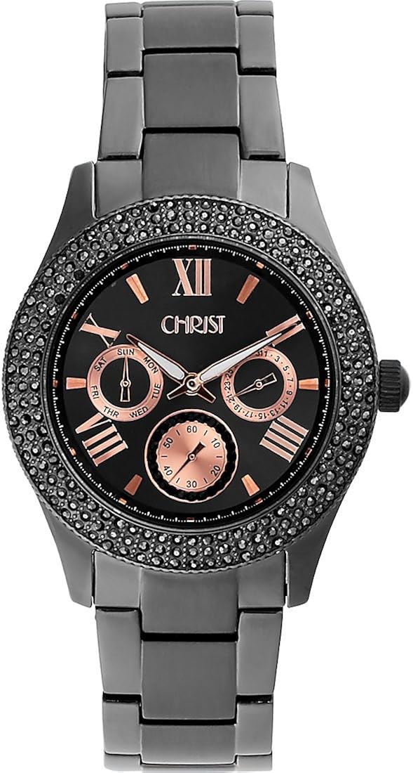CHRIST Damen-Uhren Analog Quarz One Size Schwarz 32000982: Amazon.de: Uhren