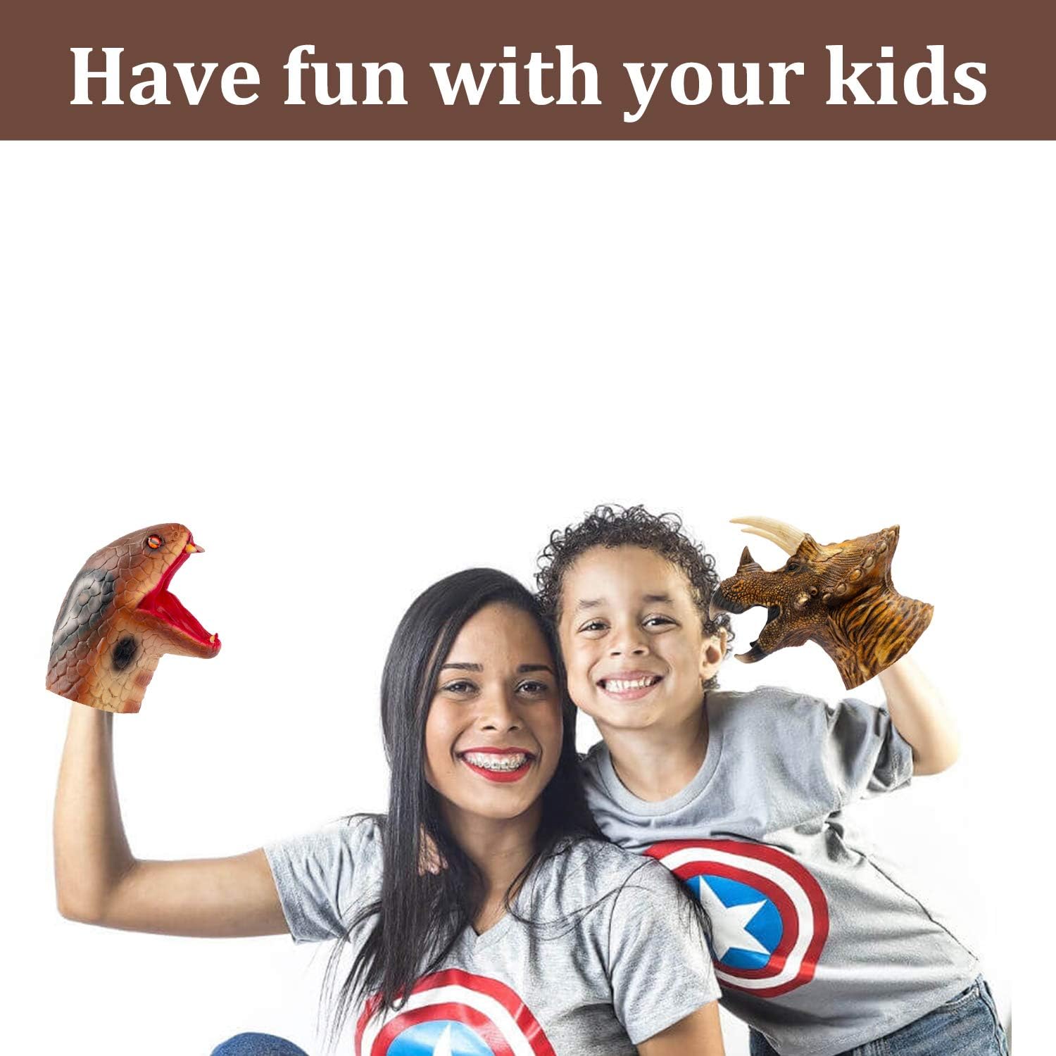 CreepyParty Snake Puppet Realistic Latex Rubber Soft Animal Hand ...