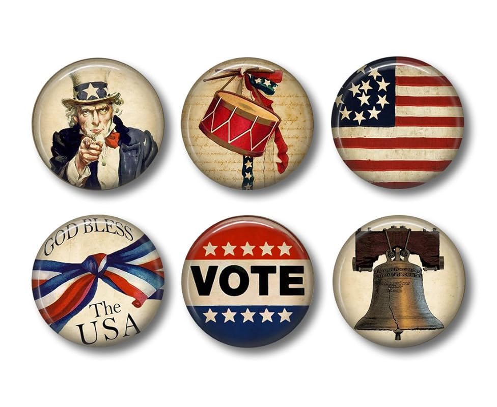 Amazon.com: Vintage Americana Decor - Fridge Magnets - American Flag ...