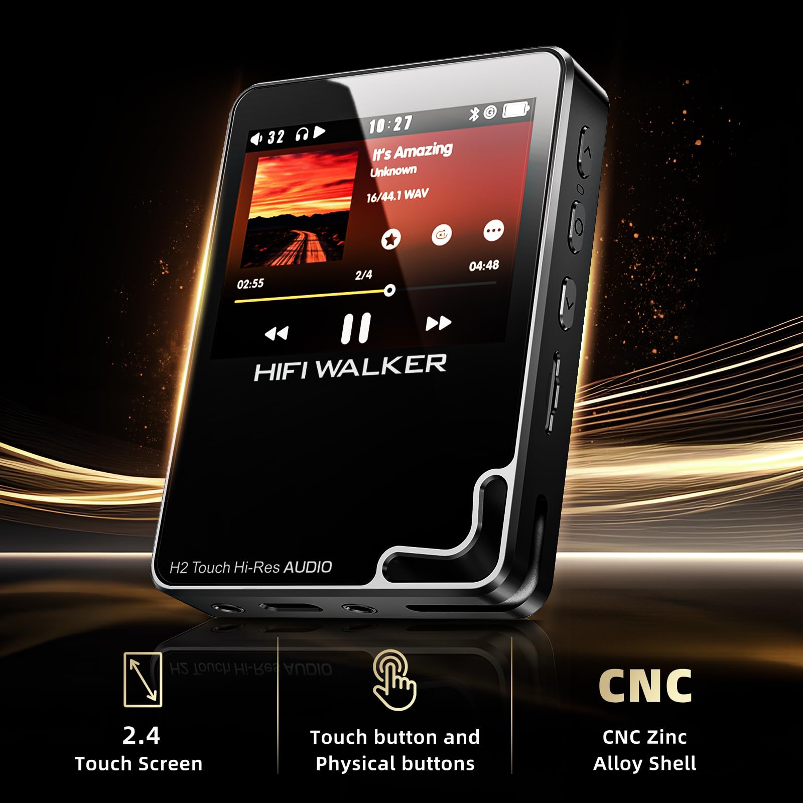 Mua HIFI WALKER H2 Touch, Hi Res MP3 Player with Bluetooth, 2.4” HD ...