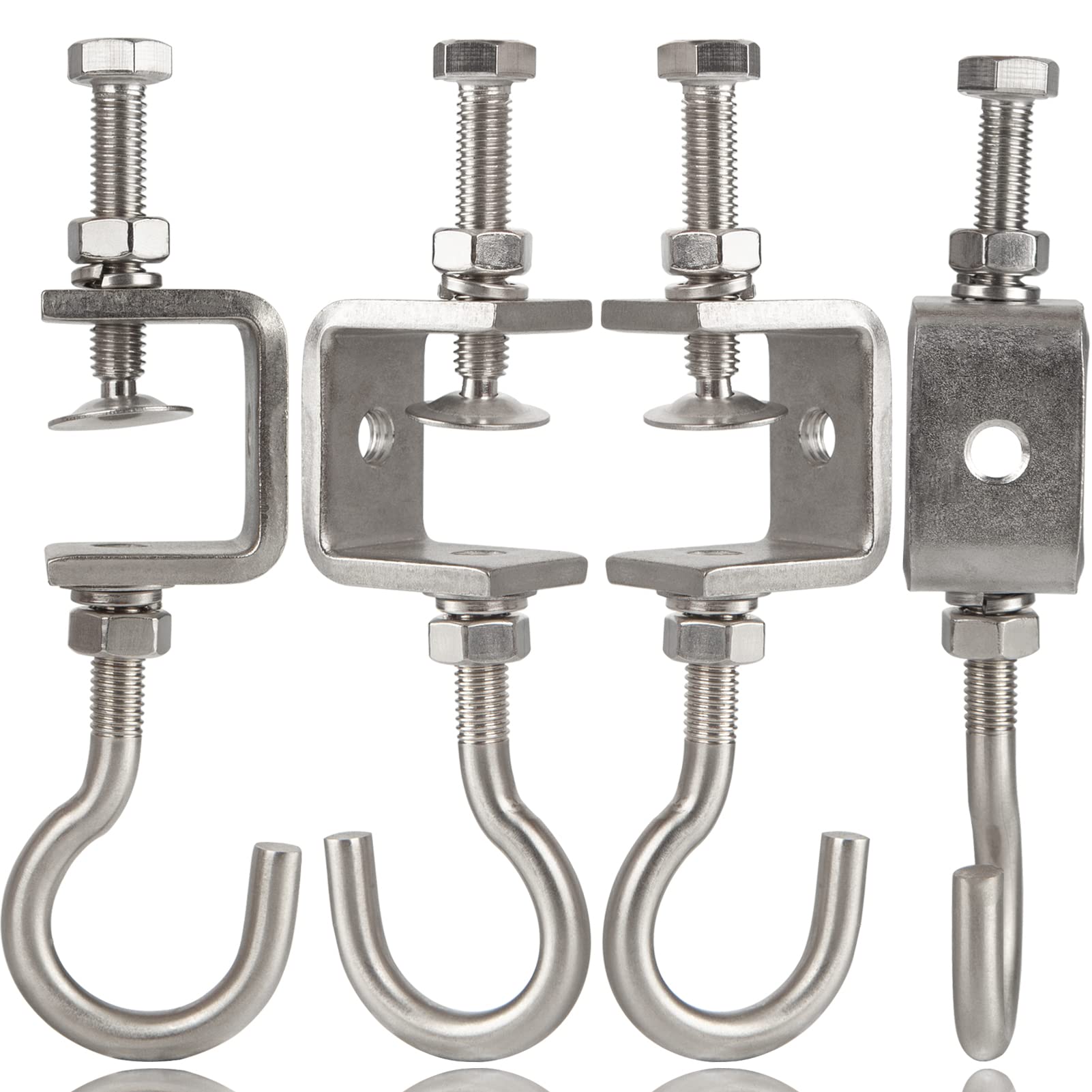 Foxwake 1 3/16 In Stainless Steel Small C Clamps +Heavy Duty Metal ...