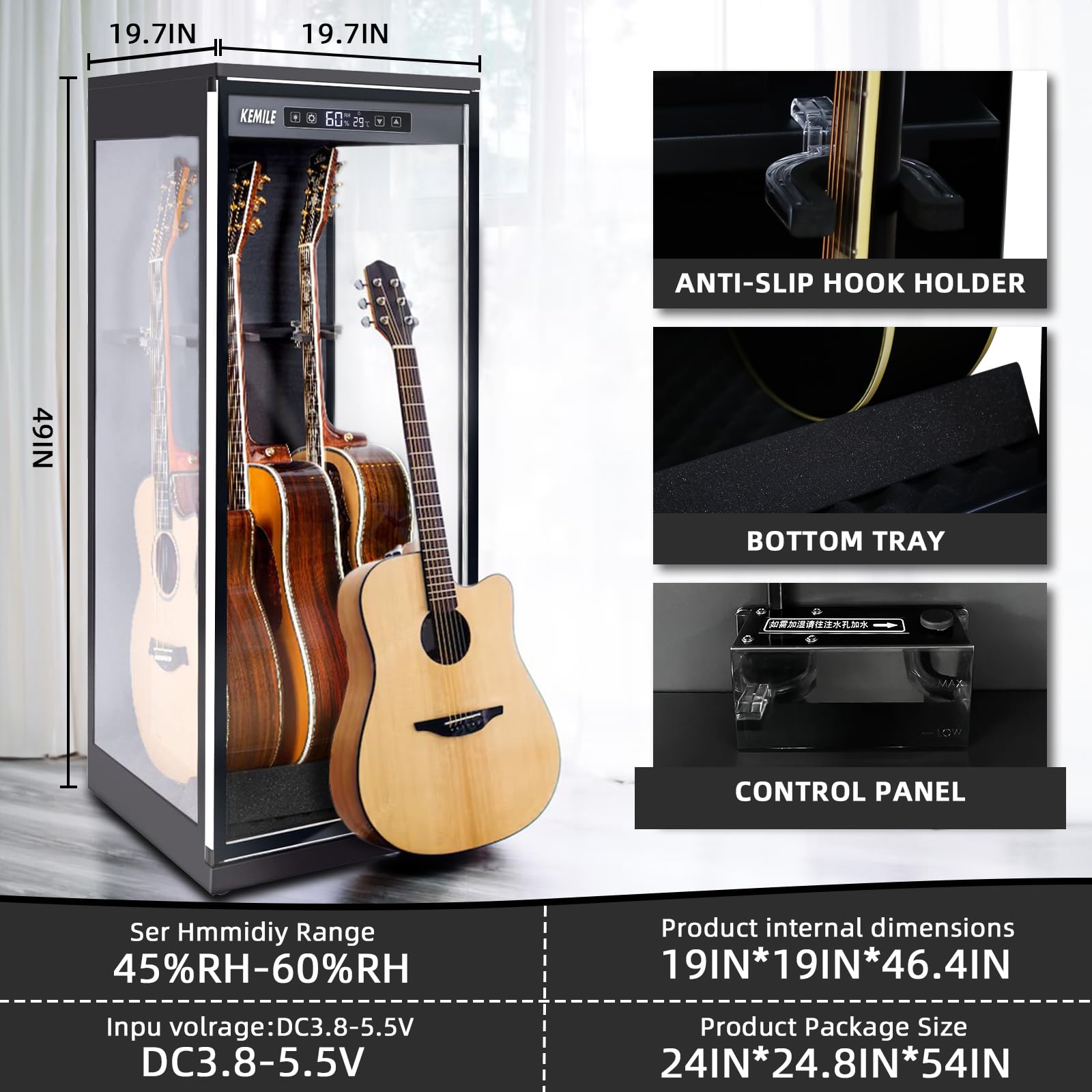 Mua Chehery Guitar Display Case for Electric & Acoustic Guitars ...