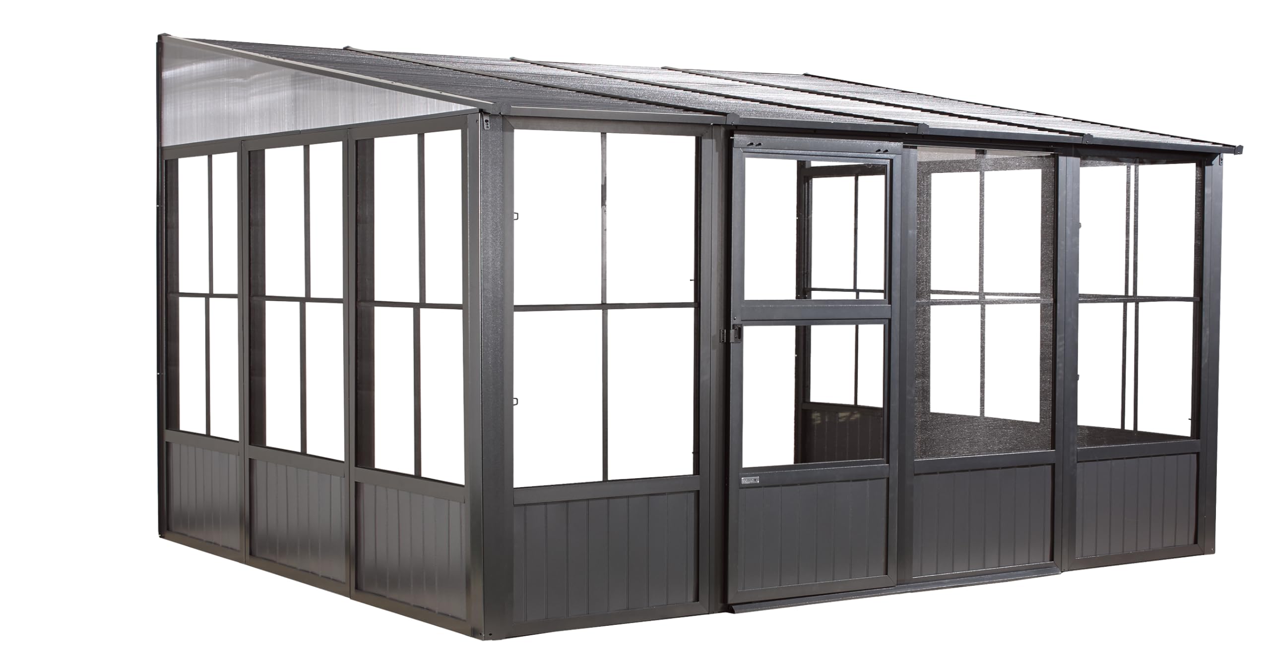 Sojag Outdoor 10' x 10' Charleston Wall-Mounted Solarium, Outdoor Sun ...
