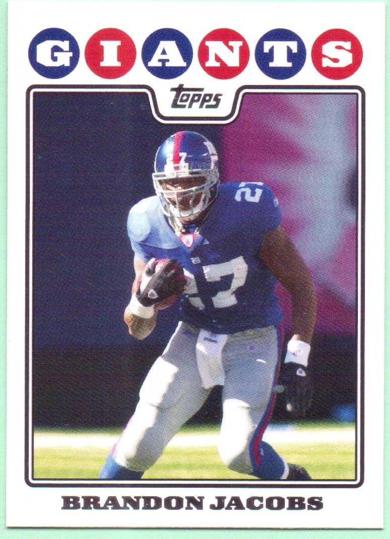 Brandon Jacobs 2008 Topps #83 - New York Giants at Amazon's Sports ...
