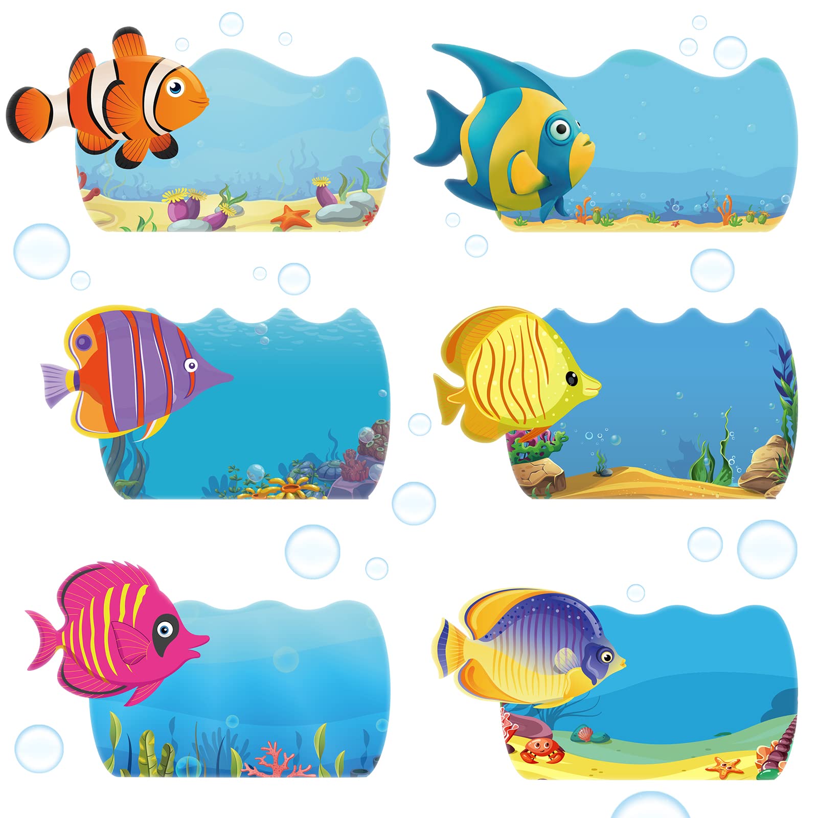 Mua Henoyso 108 Pcs Ocean Themed Desk Name Tags Under The Sea Classroom ...