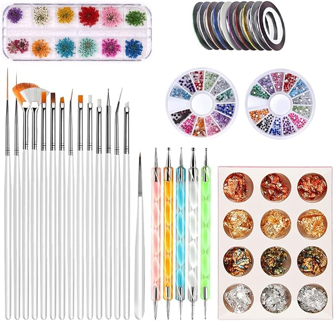 Nail Painting Tools - Nail Art Tool Kit With 15 PCS Nail Art Brushes ...