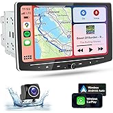 Amazon.com: 10 inch Double Din Car Stereo Wireless Apple CarPlay ...