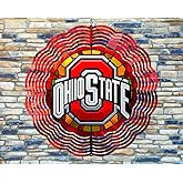 Amazon.com: 10 Inch Ohio Basketball Football Sports Wind Spinner Yard ...
