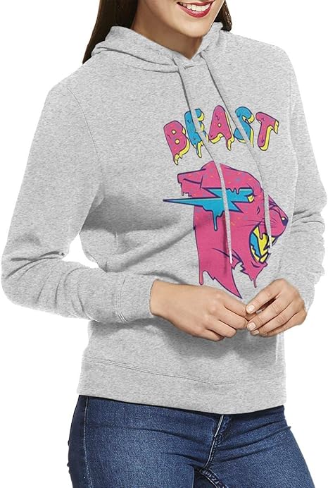 Amazon.com: Mr Beast Logo Comfortable Casual Women's Hooded Sweater ...