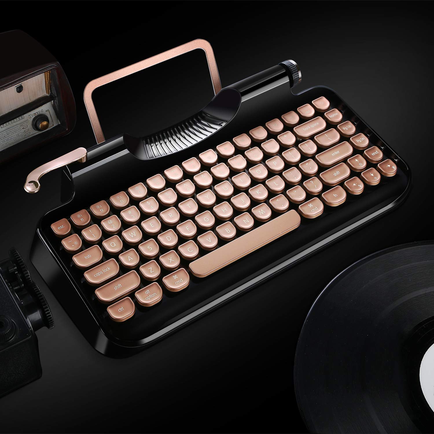 Mua KNEWKEY RYMEK Typewriter Style Mechanical Wired & Wireless Keyboard ...
