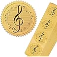 Amazon.com: CRASPIRE Music Note Gold Foil Certificate Seals Achievement ...