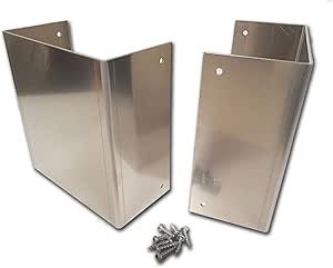 6x6 Mailbox Post Protector Guard (Mill Finish) - Wood Post Trimmer ...