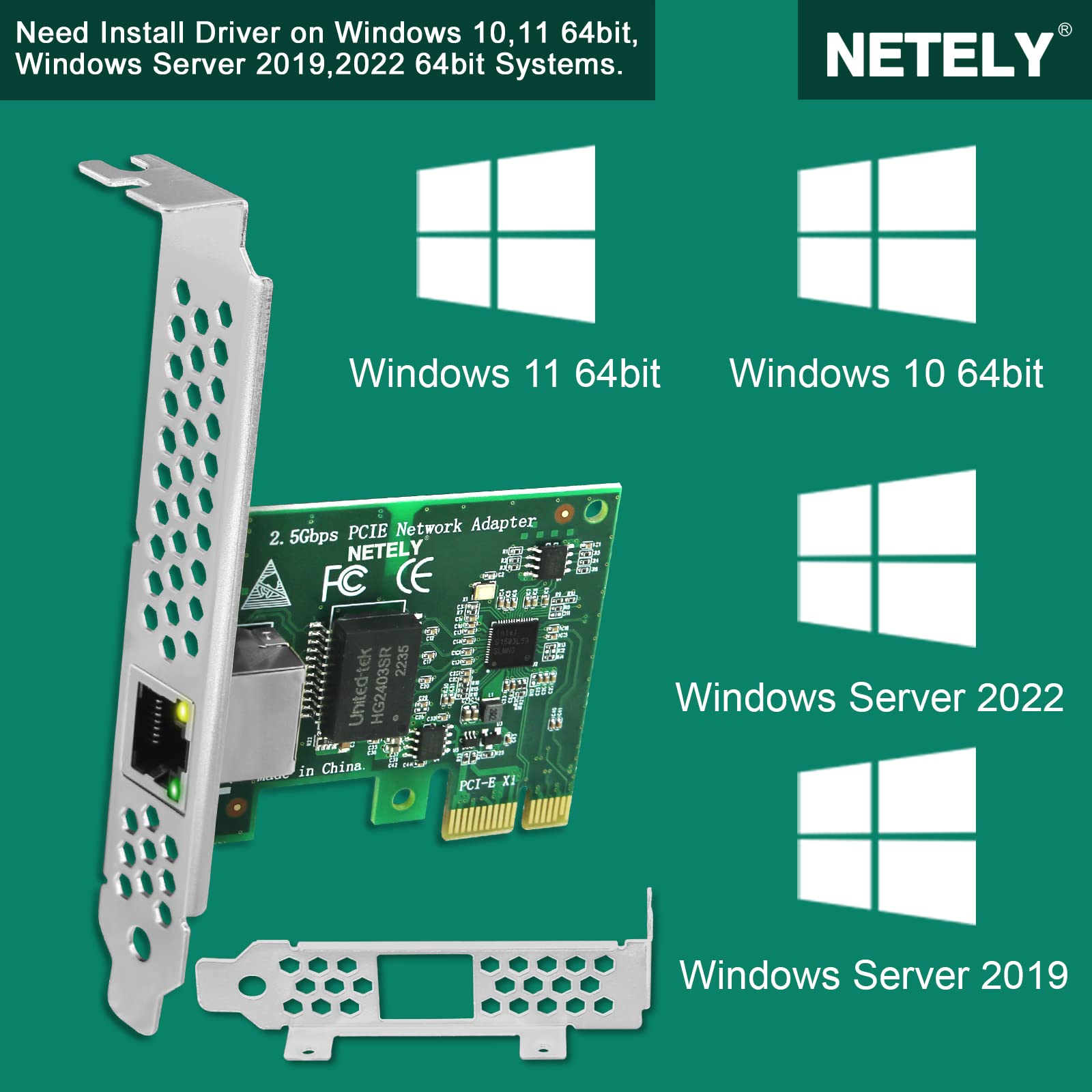 Mua PCIE 2.5Gbps Ethernet Adapter for Windows 10 11 64bit and Windows ...