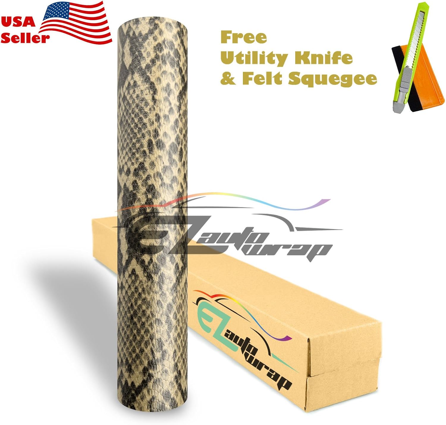 Amazon.com: Free Tool Kit EZAUTOWRAP Python Snake Skin Leather Car ...