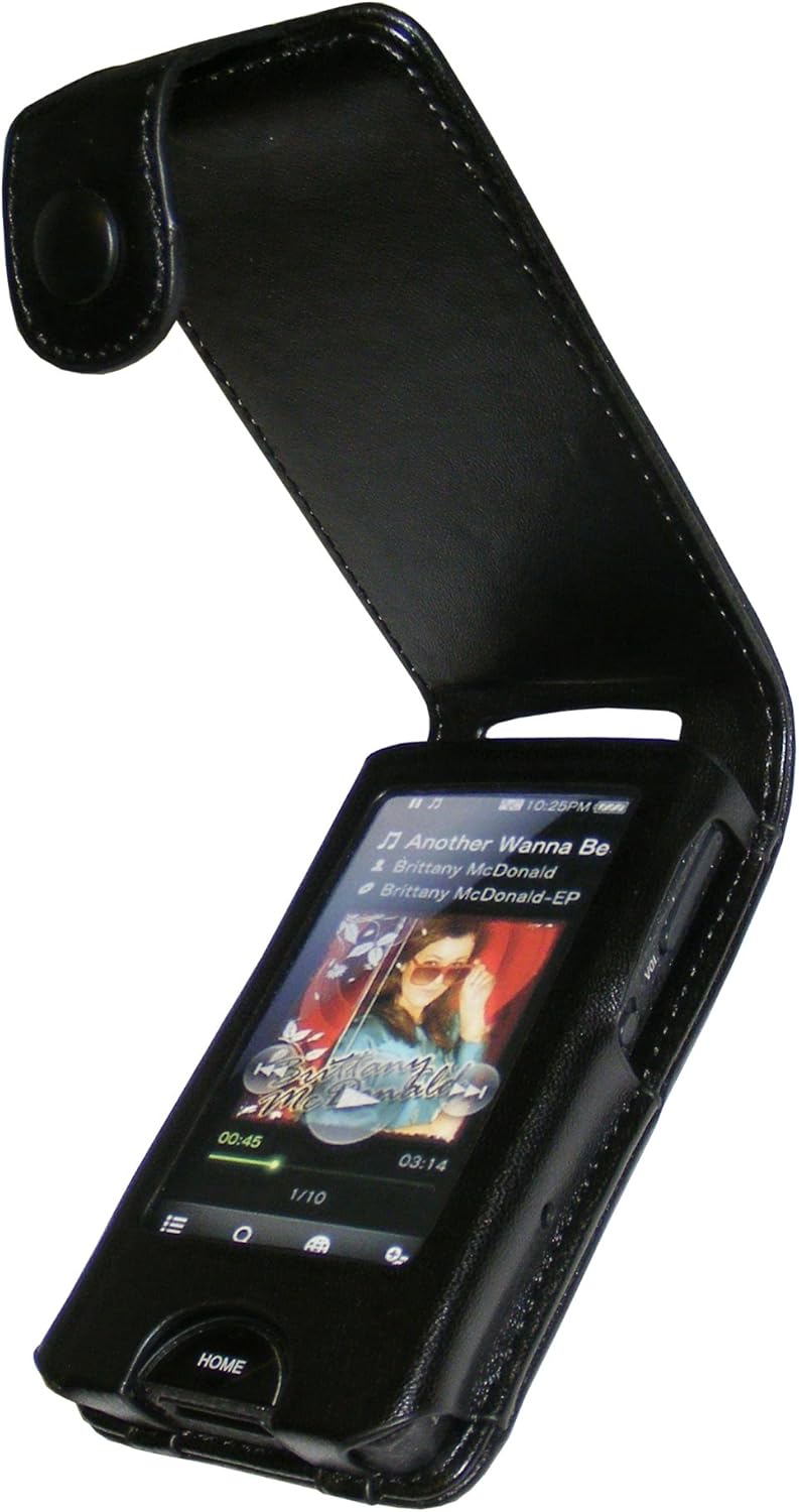 Black Genuine Leather Case Cover for Sony Walkman OLED: Amazon.co.uk ...