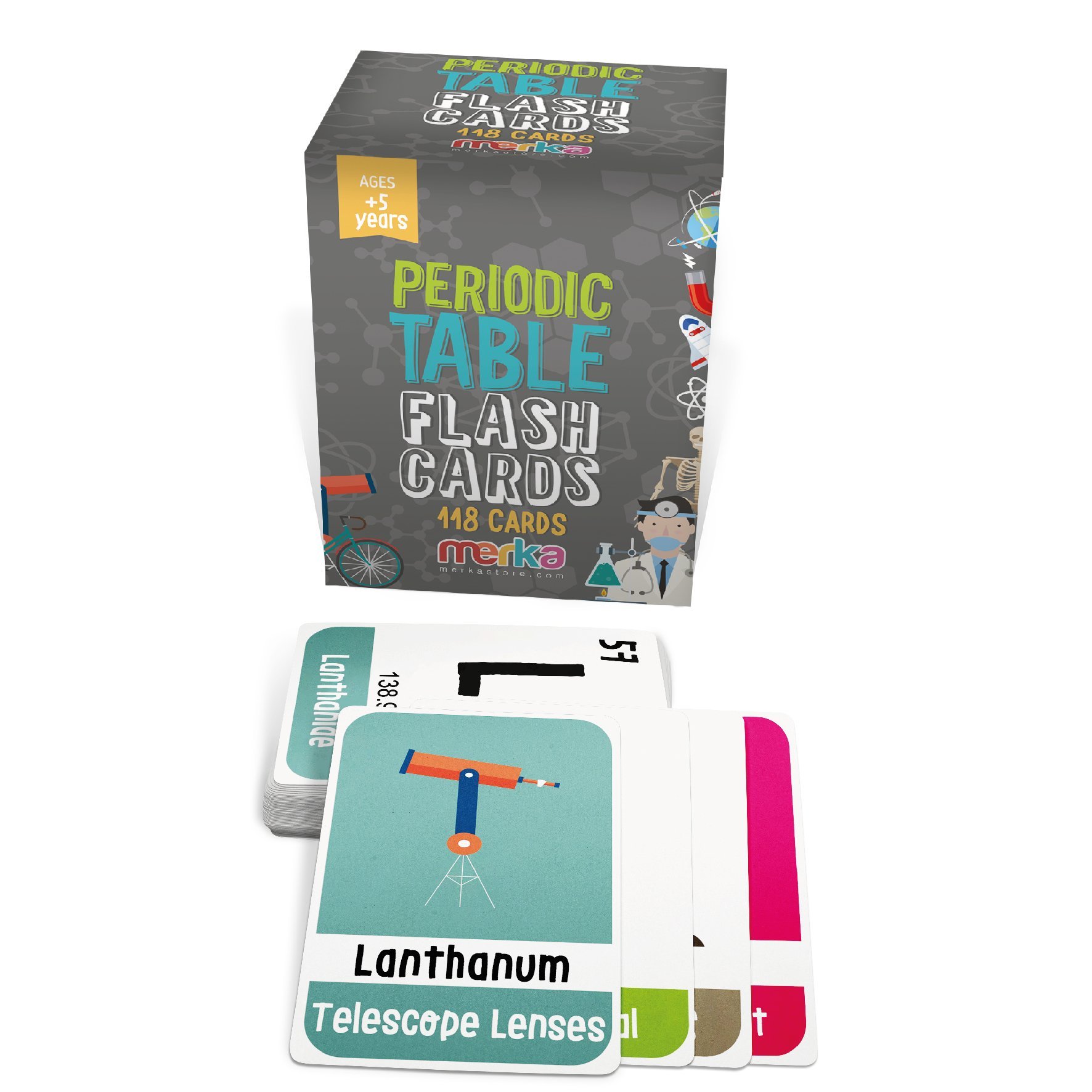 merka Educational Flash Cards - Kids Flashcards Periodic Table ...