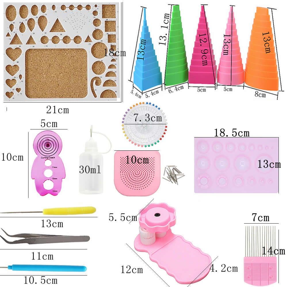 All-in-One Quilling Kit Complete Quilling Paper Set with 1940 Strips ...