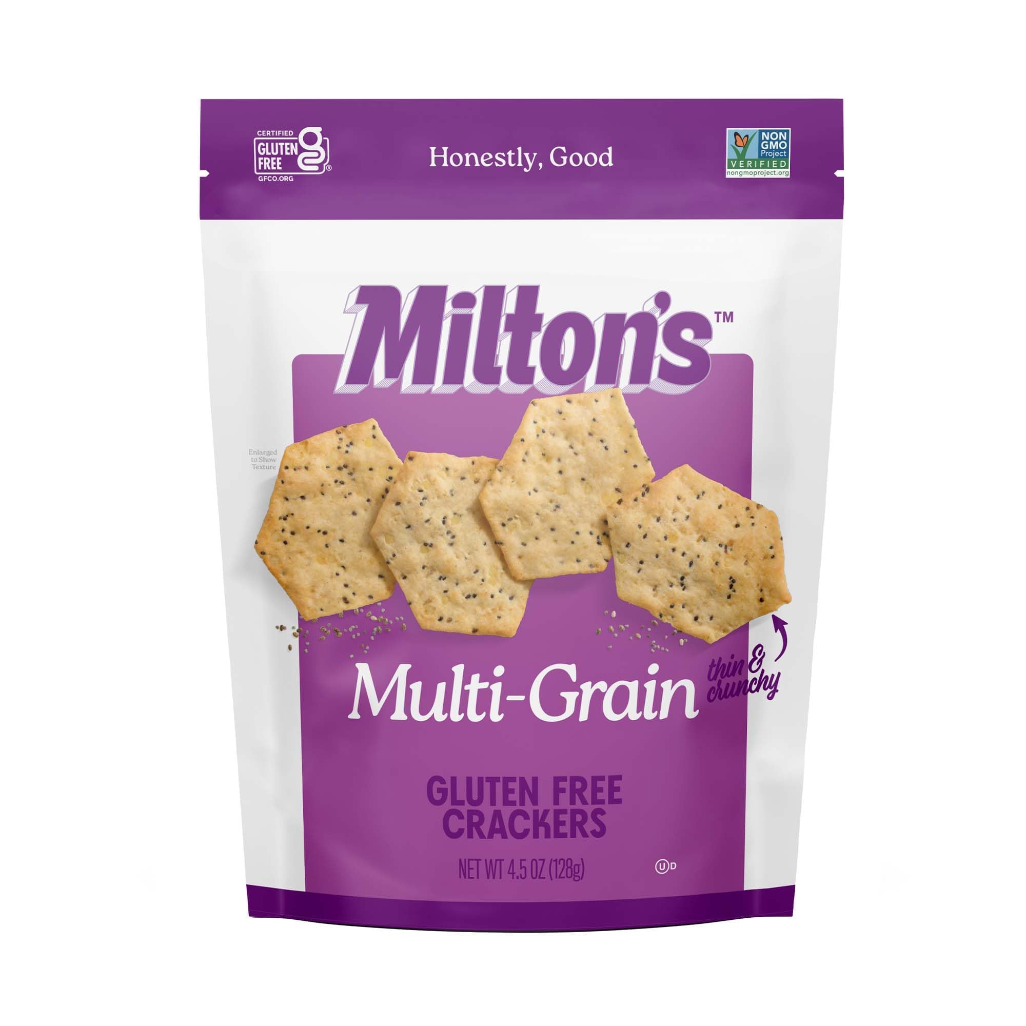 Milton's Craft Bakers Gluten Free Multi-Grain Crackers - Baked ...