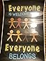 Amazon.com: Everyone is Welcome Here Everyone Belongs Classroom Sign ...