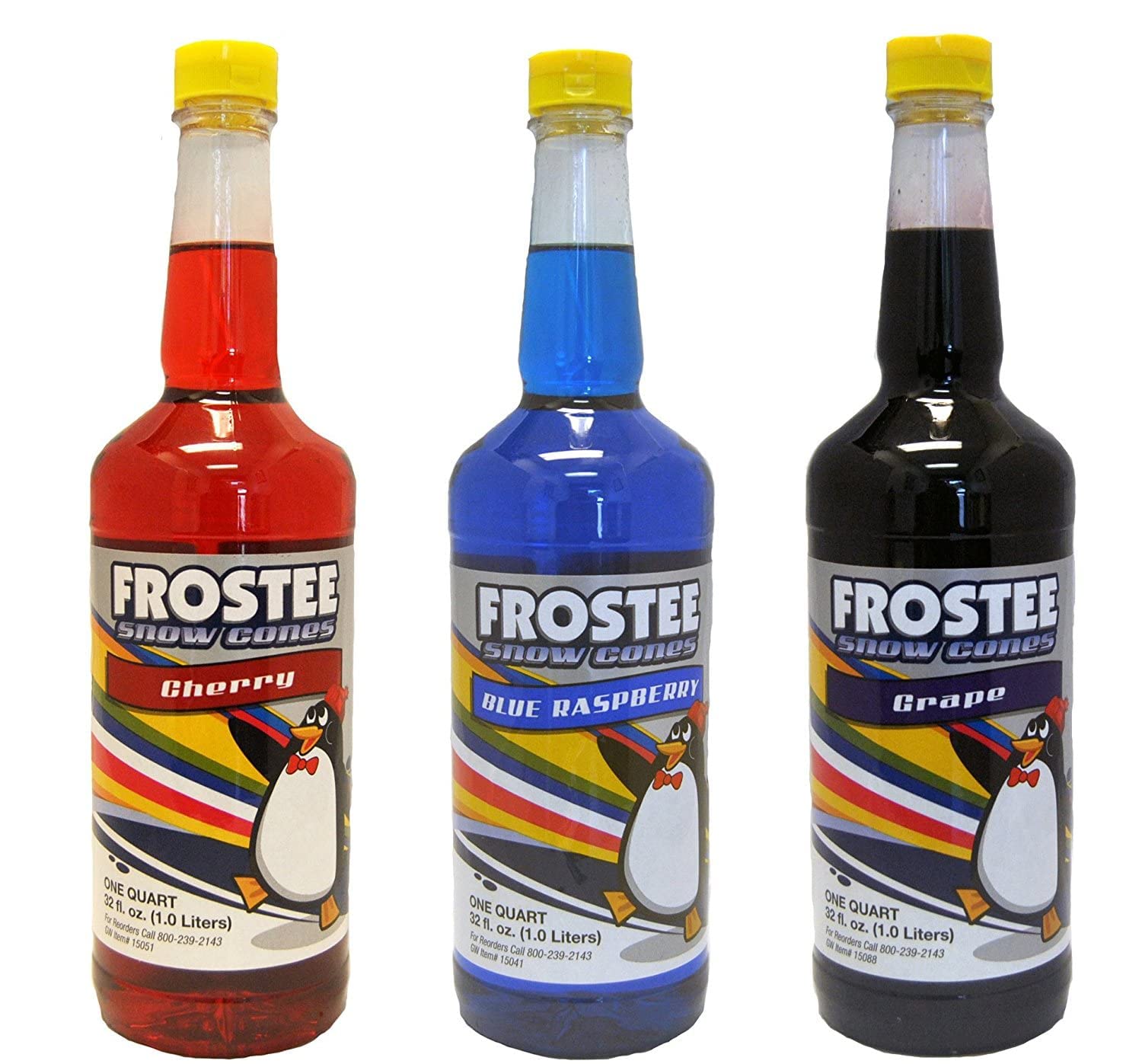 Perfect Stix 3pk Cherry,Grape,Blue Raspberry. 32 Ounce quarts for Snow ...