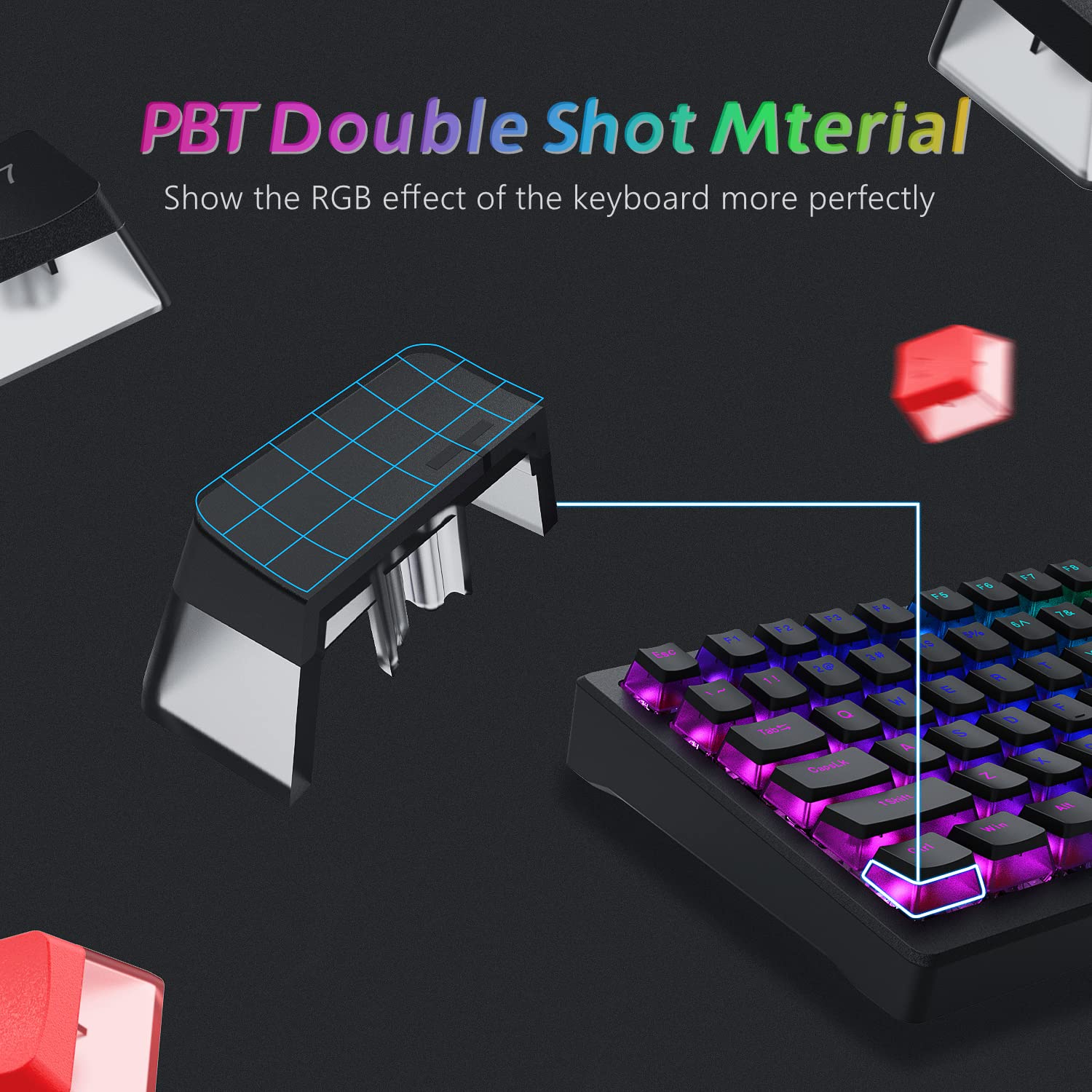 Mua Womier Pudding Keycaps - PBT Keycaps, Shine Through Keycaps, 165 ...