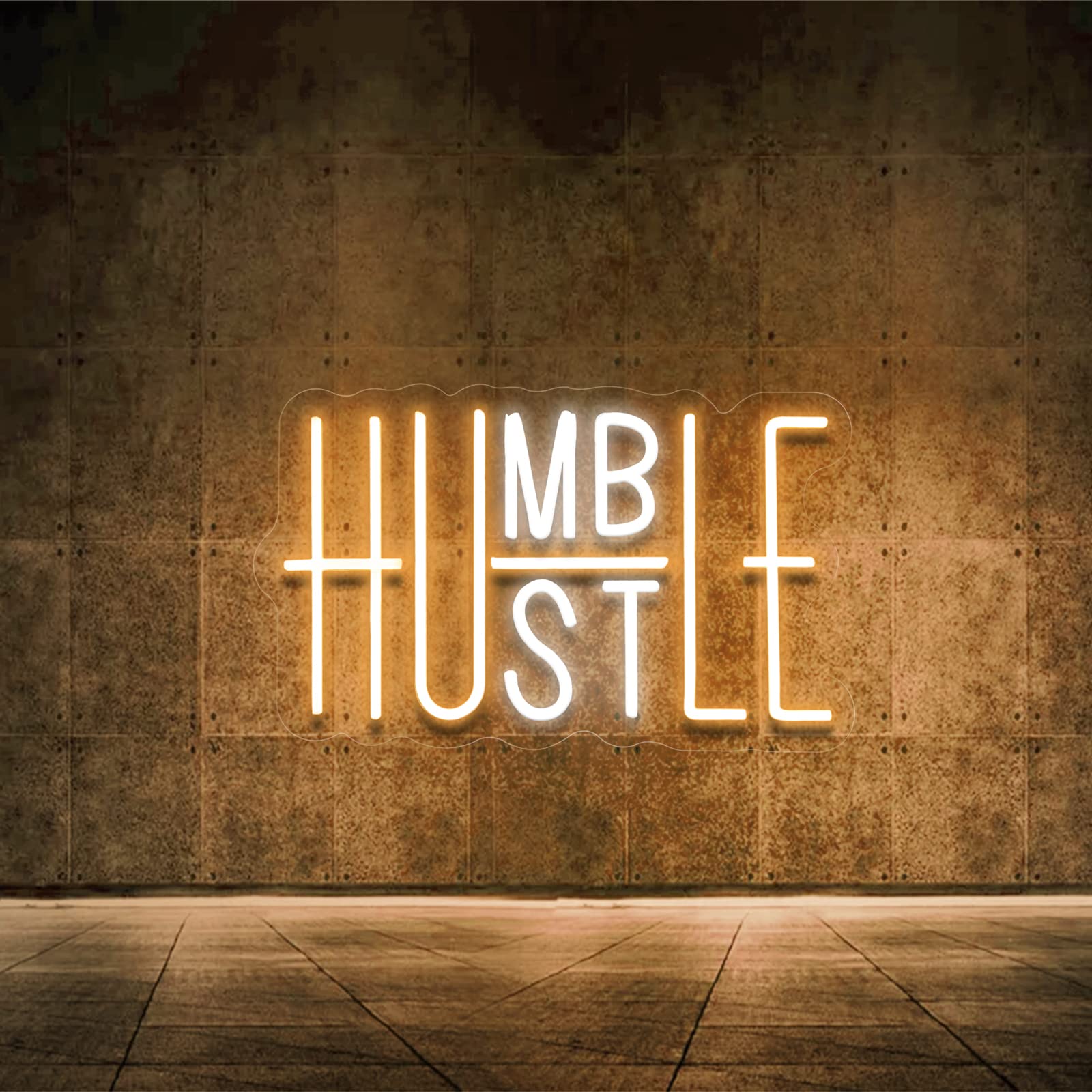 Hustle LED Neon Sign for Wall Decor, Humble Party Decorations, USB ...