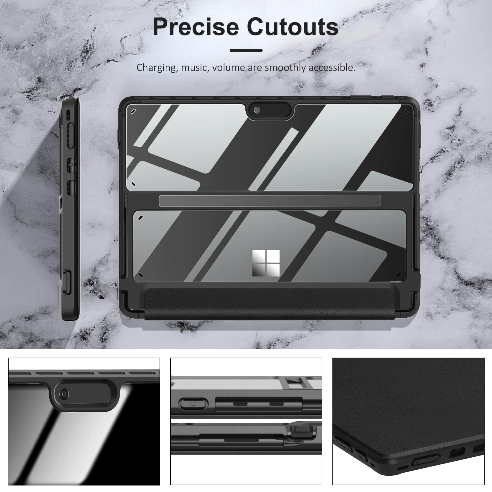 Mua MoKo Case for Microsoft Surface Pro 10/9/8, Crystal Clear Multi ...