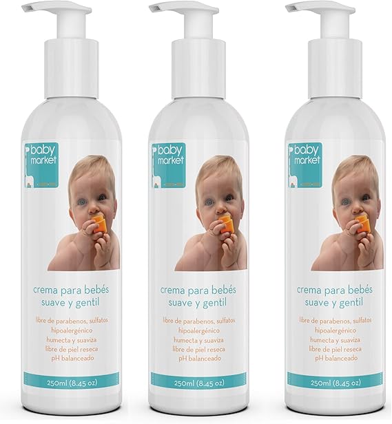 3 x Cremas hidratante para bebés - Baby Market - 250ml cada una - Baby ...