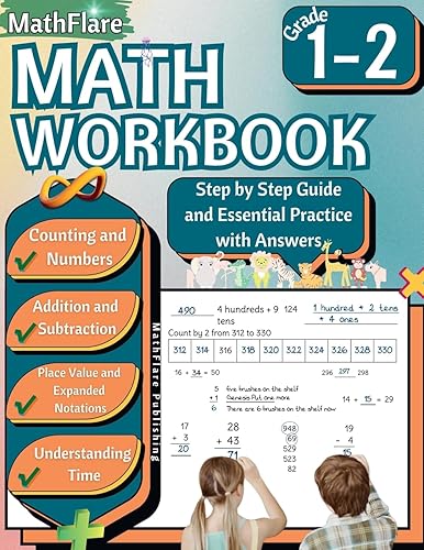 MathFlare - Math Workbook 1st and 2nd Grade: Math Workbook Grade 1-2 ...