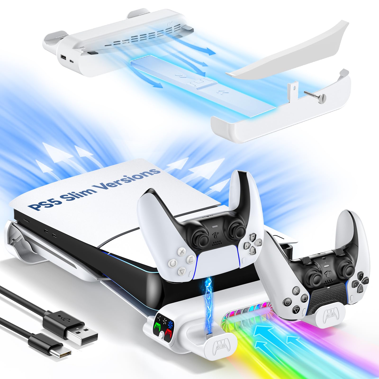 Mua Horizontal Cooling Stand Replacement for PS5 Slim Disc & Digital ...