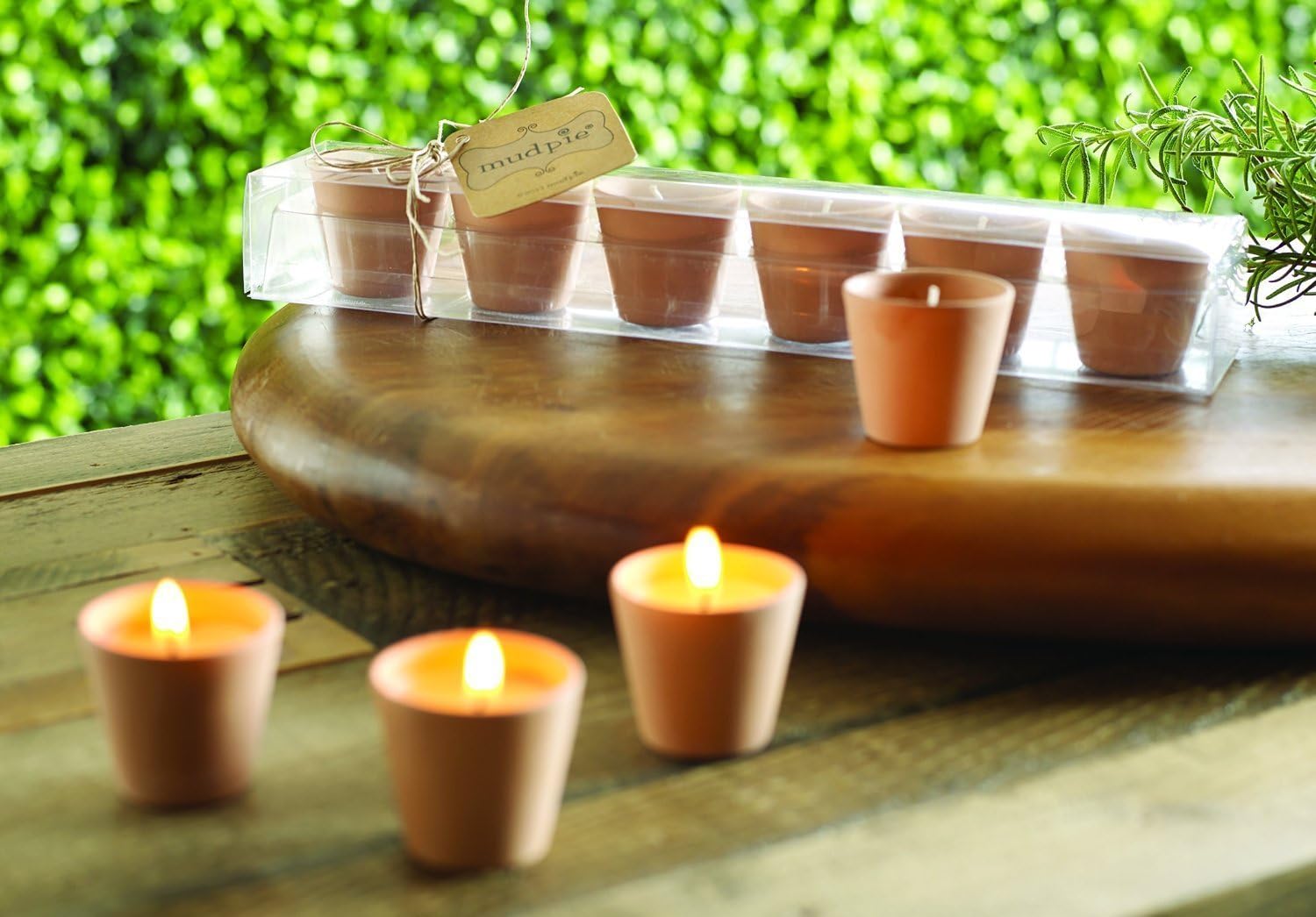 Amazon.com: Mud Pie Terra Cotta Mini Candles: Home & Kitchen