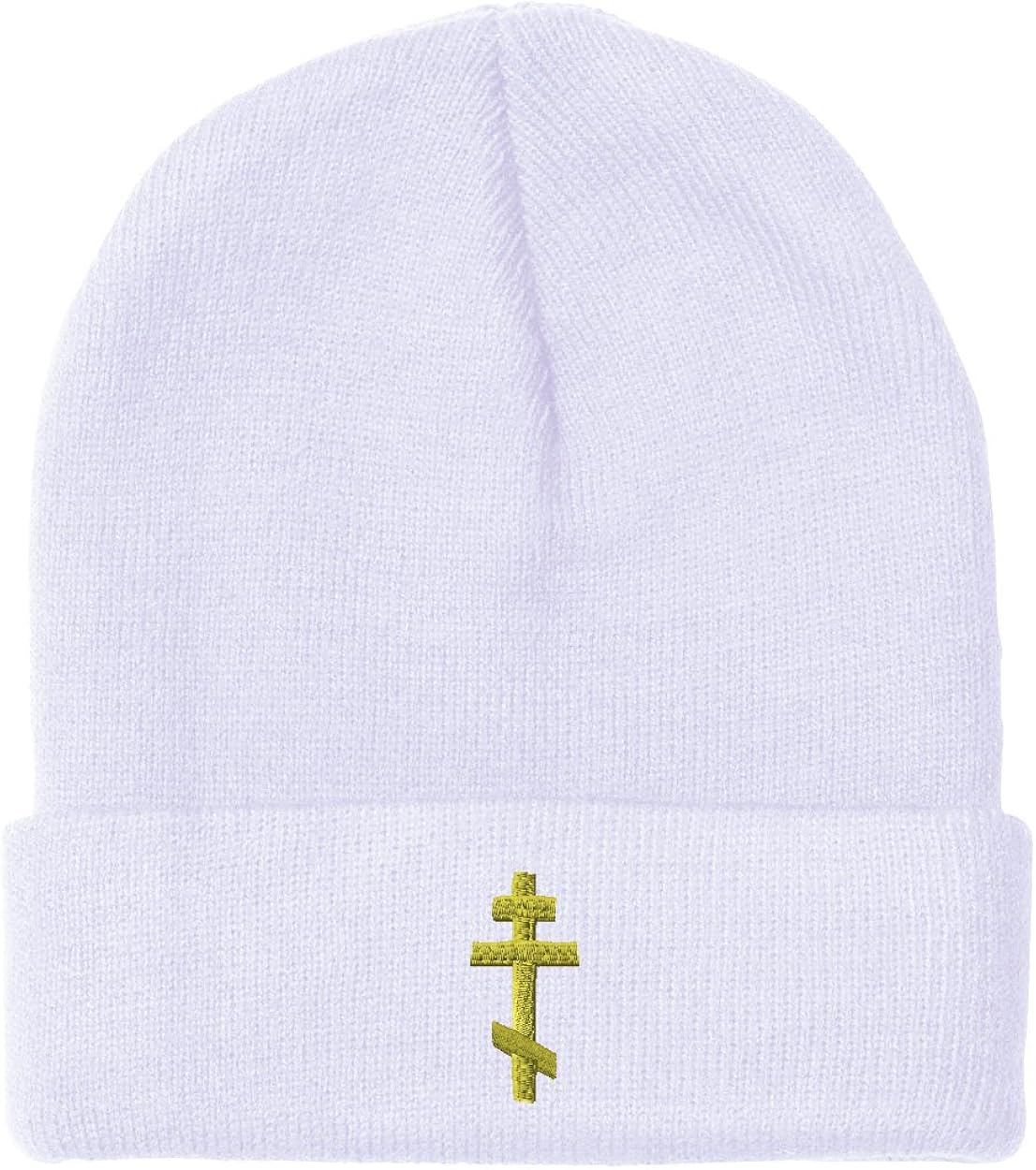 Russian Orthodox Cross Embroidery Embroidered Beanie Skully Hat Cap ...