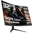 Amazon.com: KTC 32 inch Curved Gaming Monitor, 180Hz 1ms MPRT, 2K 1440P ...