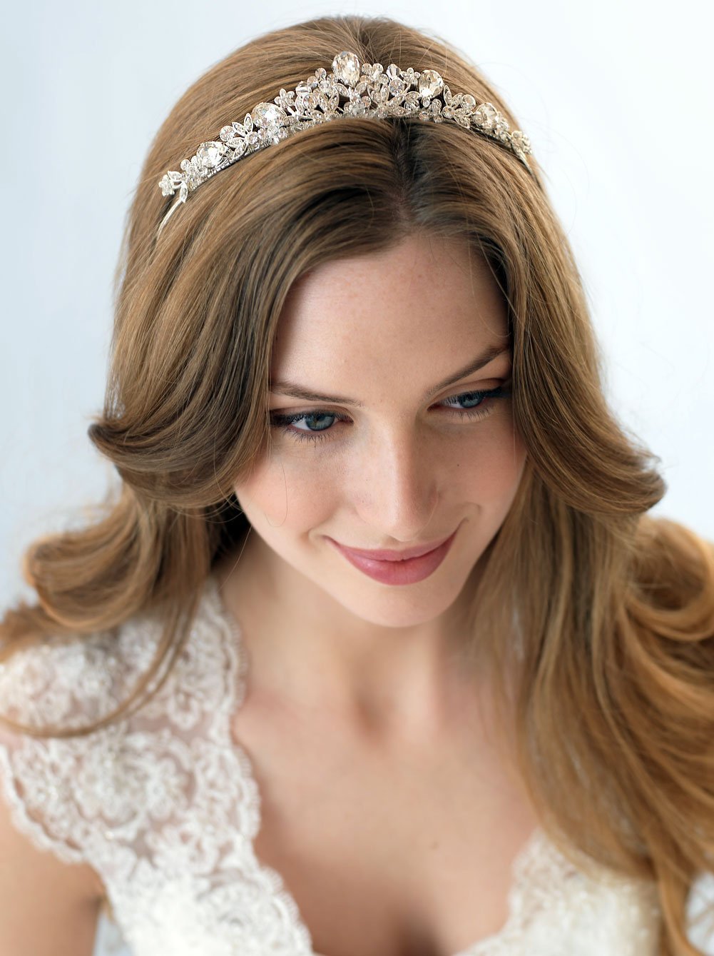 USABride Swarovski Crystal & Rhinestone Bridal Tiara Crown for Weddings ...