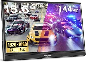 Prechen 144HZ Portable Monitor, 15.6 Inch 1080 FHD Portable Monitor, 99 ...