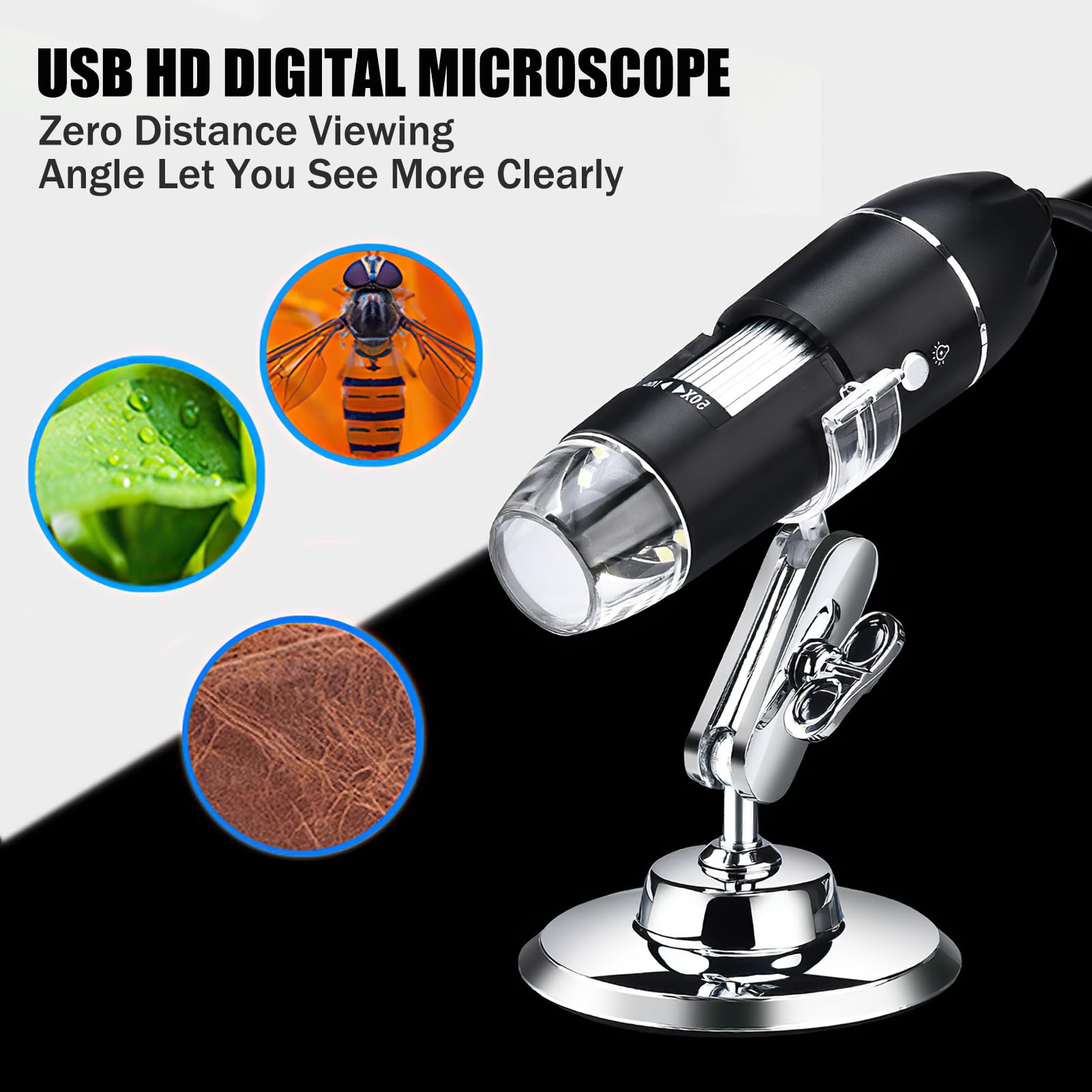 USB Digital Microscope Camera 50X To 1600X LED Microscope HD Handheld ...