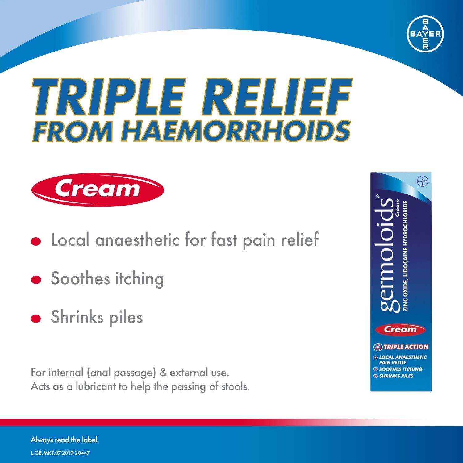 Germoloids Hemorrhoid Cream, Piles Treatment with Anaesthetic to Numb ...