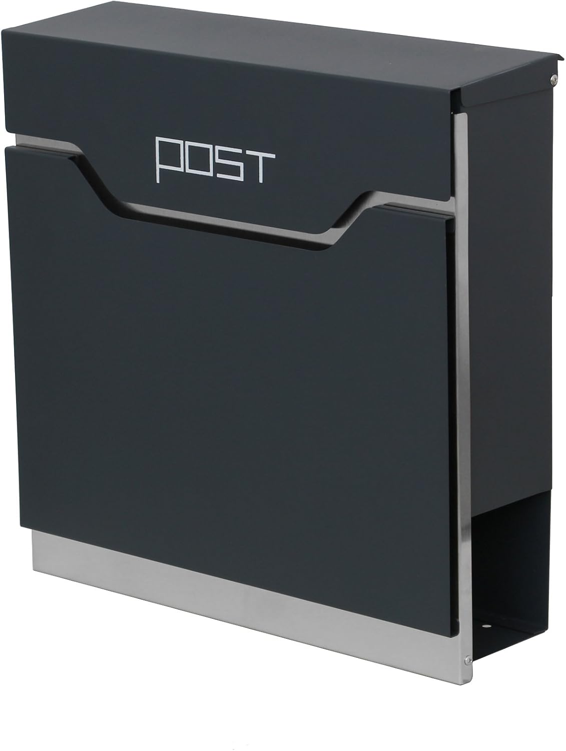 LZQ Modern nuevo diseño de buzón cepillado acero inoxidable Post Buzón ...