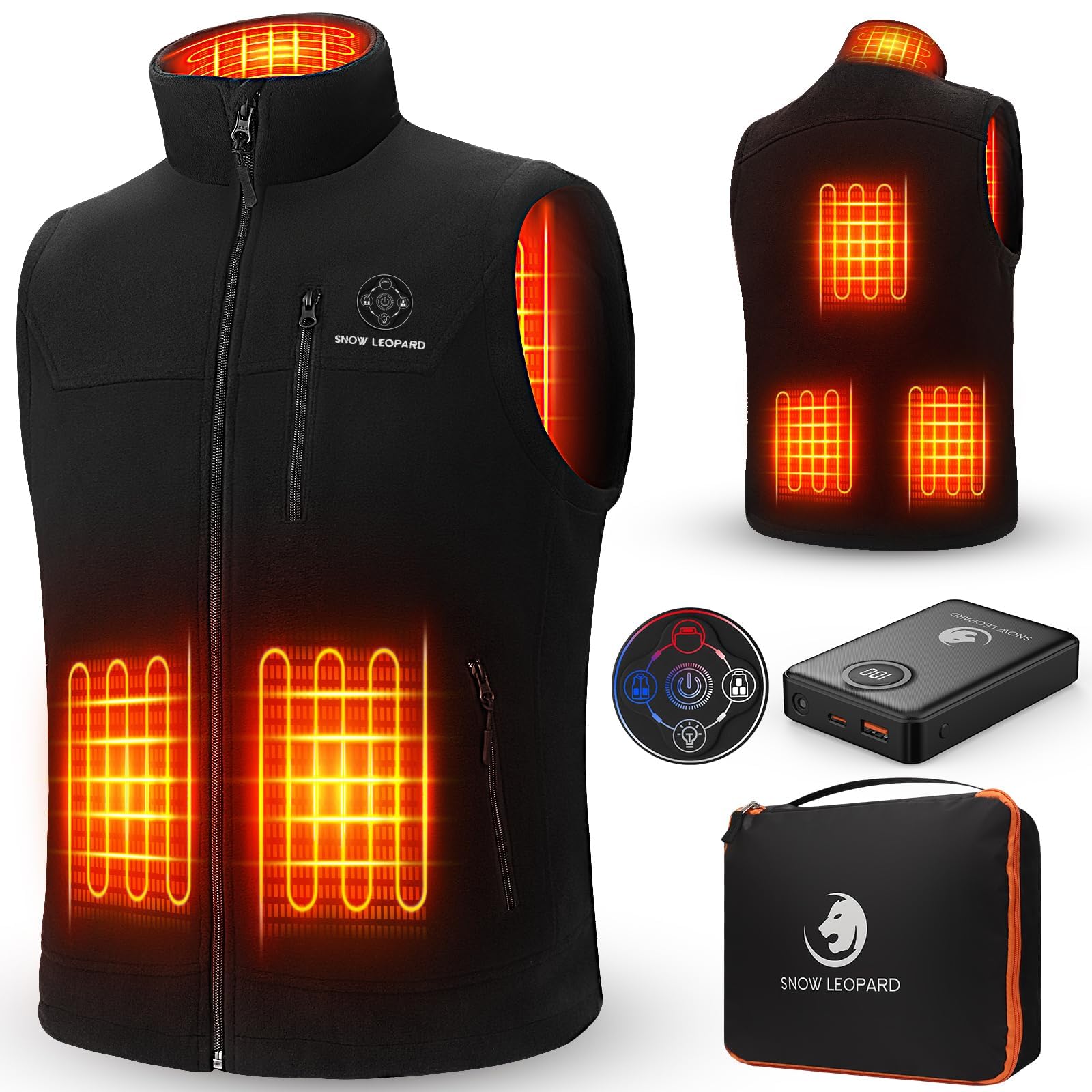 SNOW LEOPARD Heated Vest for Men Women with Battery Pack Included ...