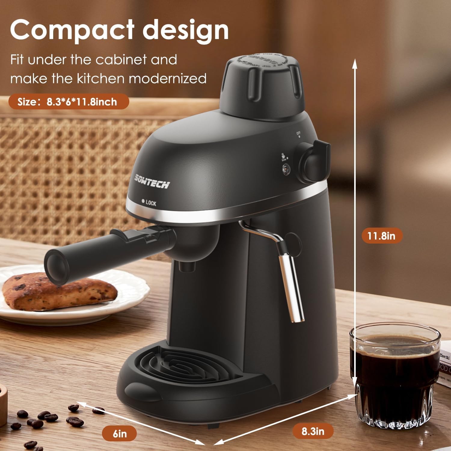 Mua SOWTECH Espresso Coffee Machine 3.5 Bar, Cappuccino and Latte Maker ...