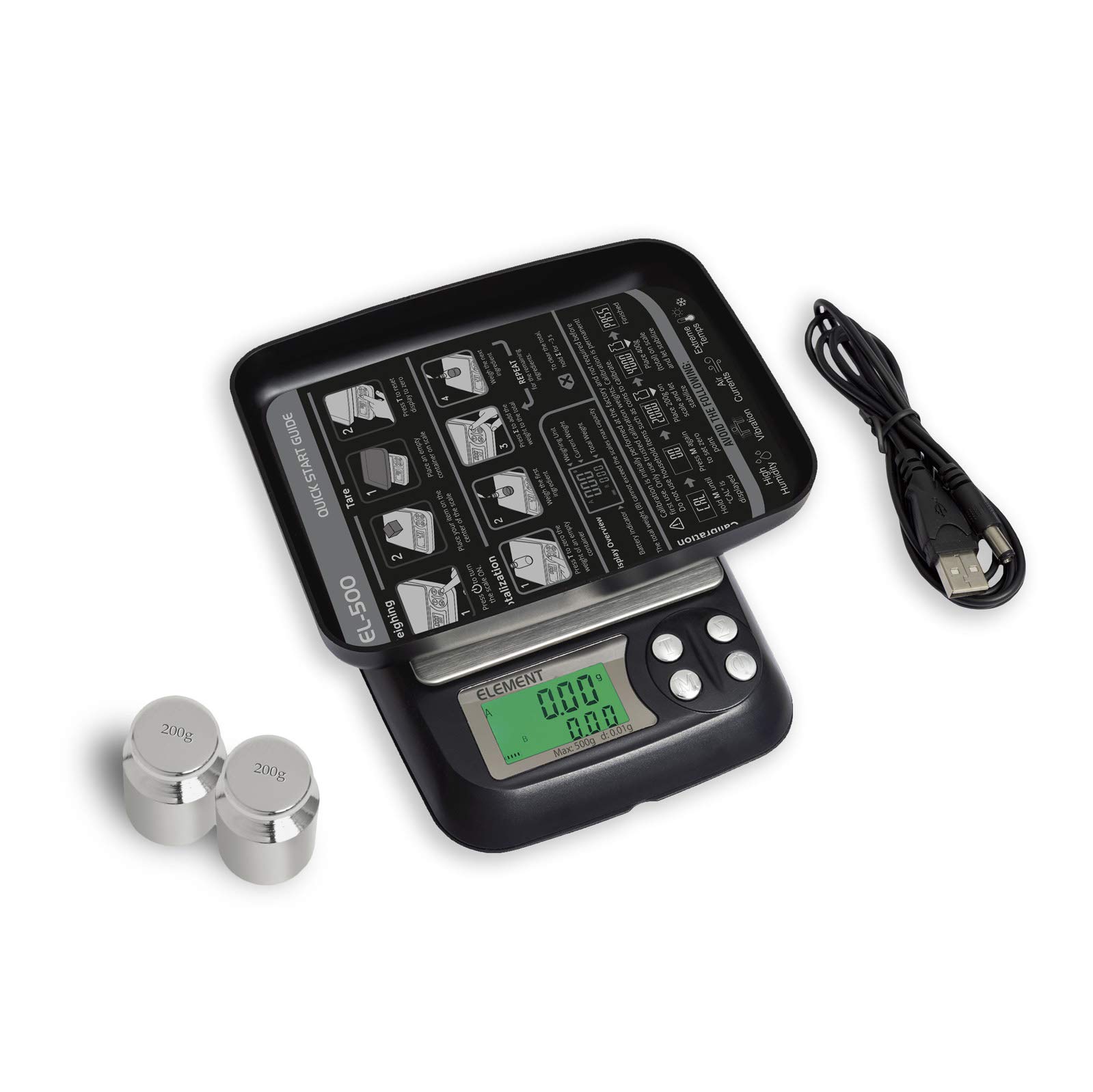 Truweigh Element Digital Liquid Scale (500g X 0.01g Black) DIY Liquid ...