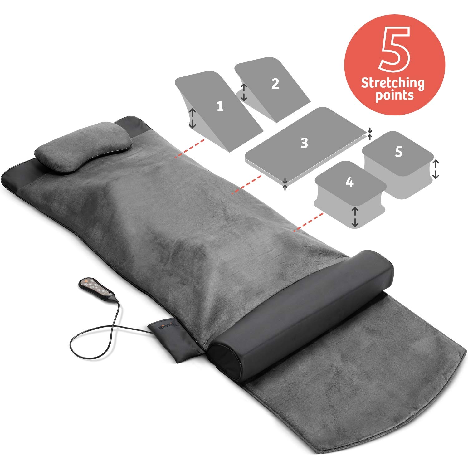 Buy Back Stretching Electric Mat - 4 Stretching Programs for ...