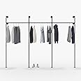 Amazon.com: pamo Industrial pipe clothing rack metal black - Wall ...
